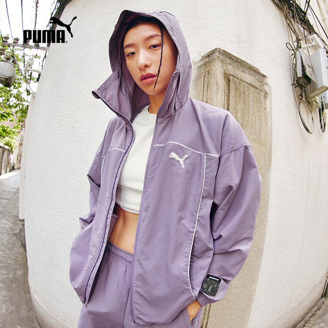 PUMA official women's new outdoor style zipper hooded windproof and ...