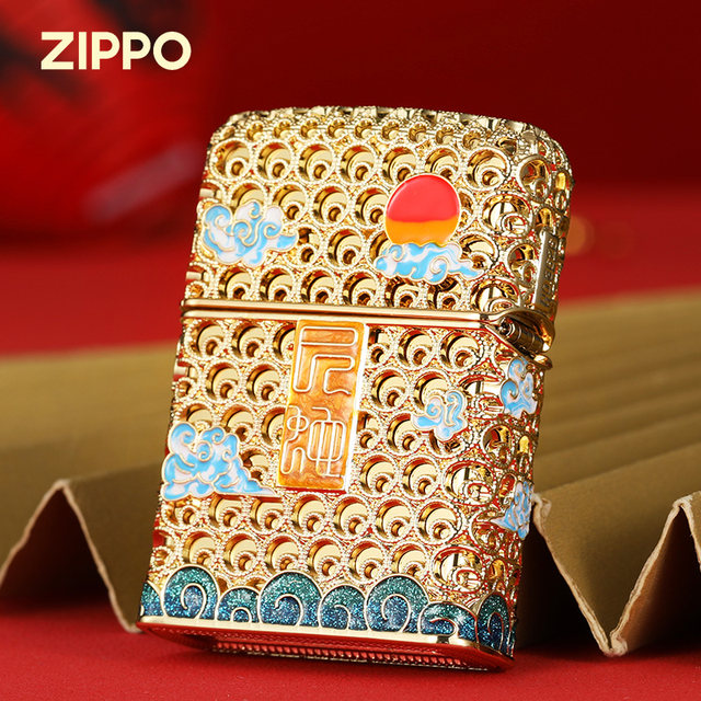 Zippo lighter Luminous enamel zodiac snake windproof kerosene gift ...