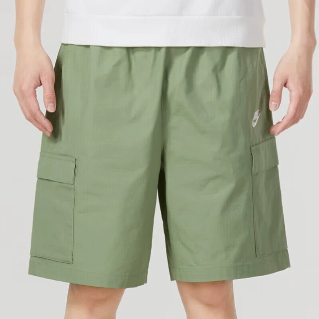 Green work shorts Nike Nike summer new woven cotton men's sports pants ...