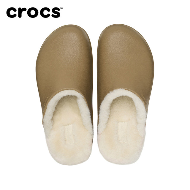 Crocs Chestnut Cloud Warm Cotton Slippers Autumn and Winter Warm Cotton ...
