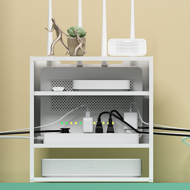 Router box living room TV cabinet wireless wifi6 Place the rack wire ...