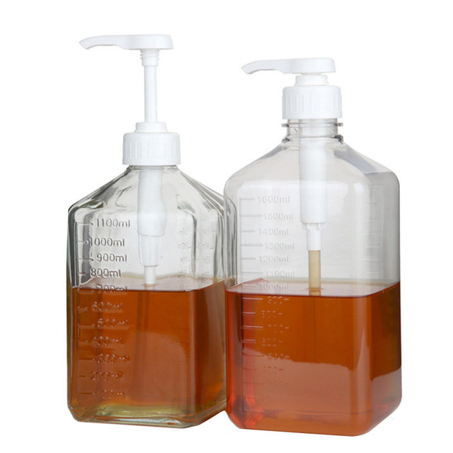 Glass plastic quantitative pressing head -handed fructose bottle shelf ...