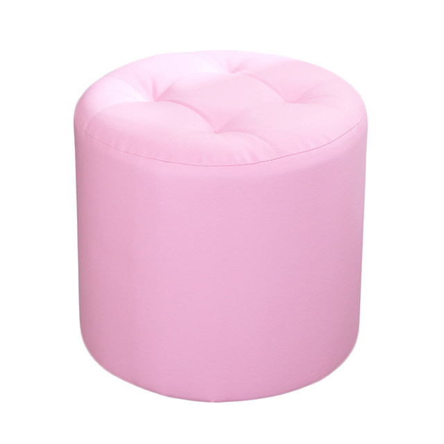 Small stool Household fashion leather stool Creative sofa living room ...