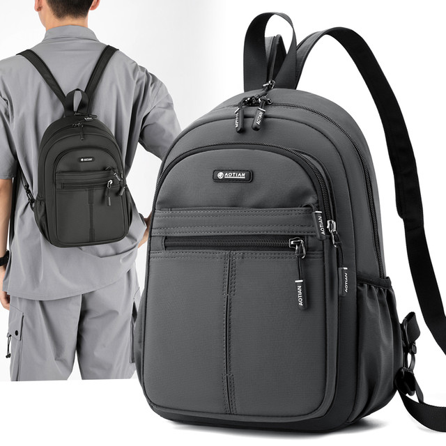 New small backpack, lightweight and large capacity, men's crossbody ...