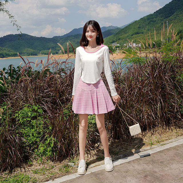 ATAR clearance, small fragrant style woven skirt, women's long legs and ...