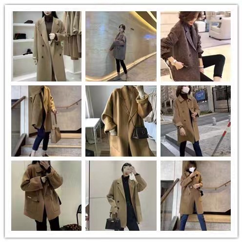 2025 new herringbone pattern, the boss's wife recommends a new double-sided coat, fashionable ...