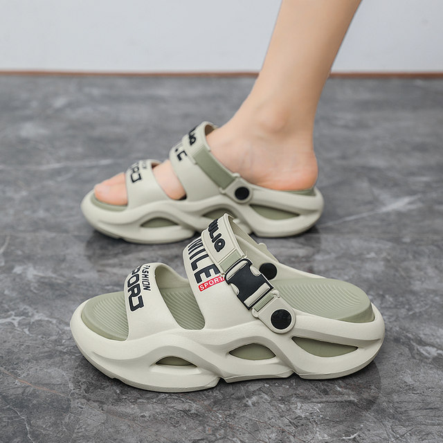 Bubble thick bottom EVA cave shoes 2024 new Jinjiang sandals can wet ...