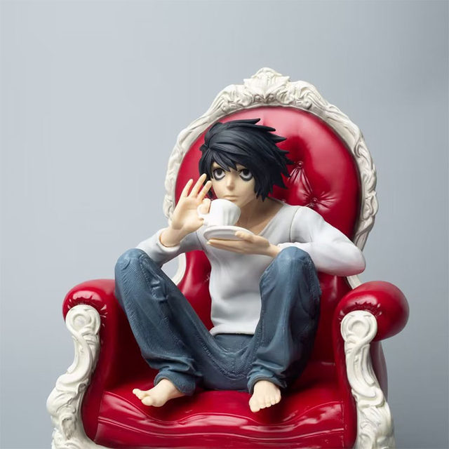 Death Note GK L Drinking Coffee Sitting on the Sofa Statue Case Model ...
