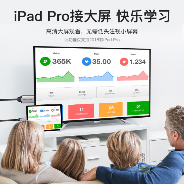 Type-C to HDMI high-definition line is suitable