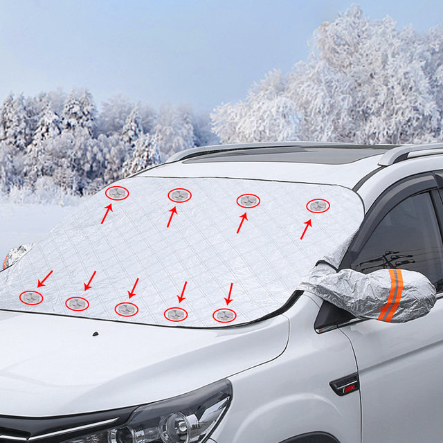 Car snow shield sunshade, sun protection and heat insulation, front ...