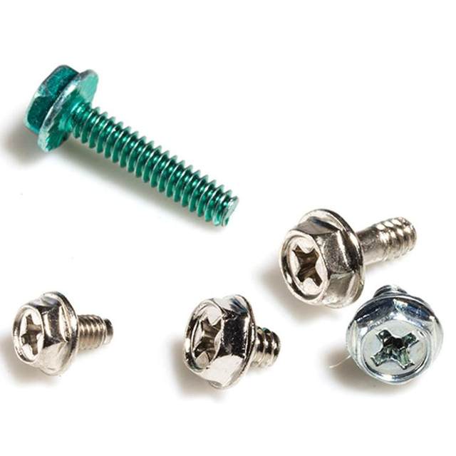 Coarse-tooth computer screws, external hexagonal screws with pads, anti ...