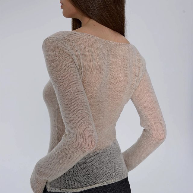 CSFC* basic model, medieval purple/cicada wing gray mohair knitted base ...