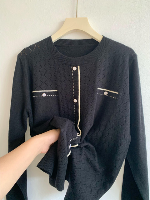 Middle -aged mother autumn clothing, foreign gas knitting bottom shirt ...