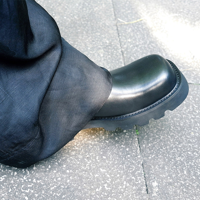 Kami anger original design dark square-toed derby shoes, height ...
