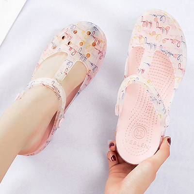 Veblen new cave shoes female summer beach shoes thick bottom non -slip ...