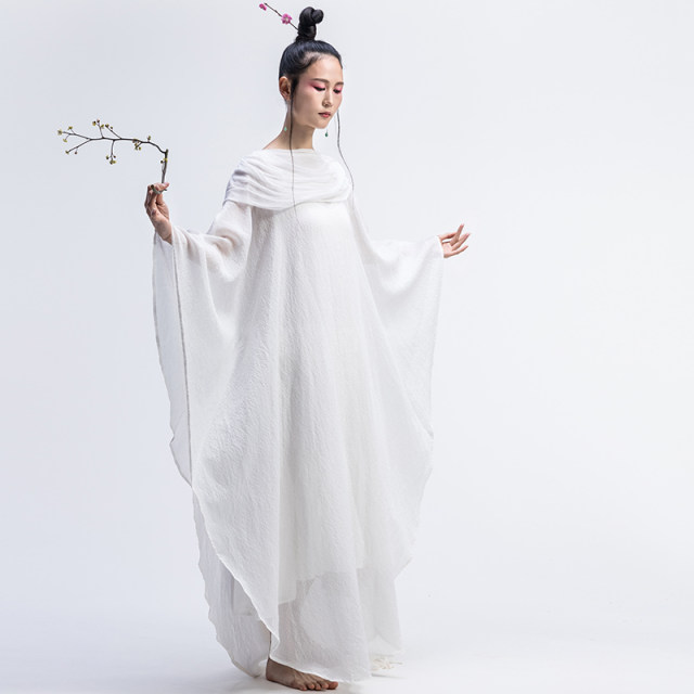 Zen dance fairy healer clothing high-end linen shawl dress cold Zen ...