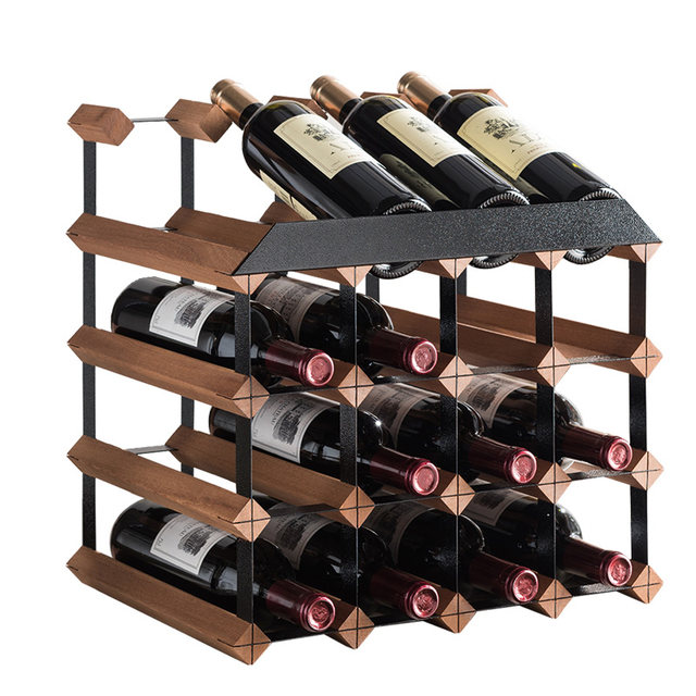 Red wine rack ornaments modern light luxury small wine rack tilted ...