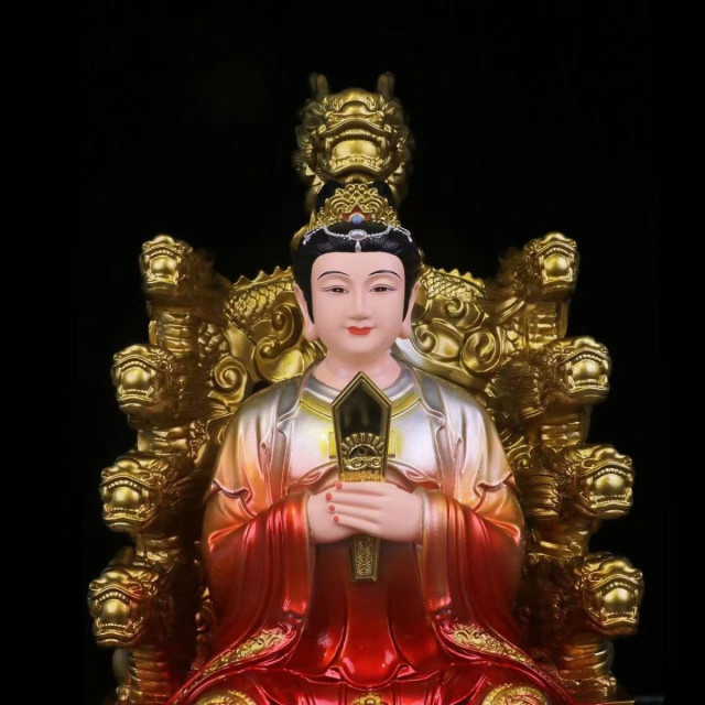 New bronze colored statue of the Nine Dragon Holy Mother, body statue ...