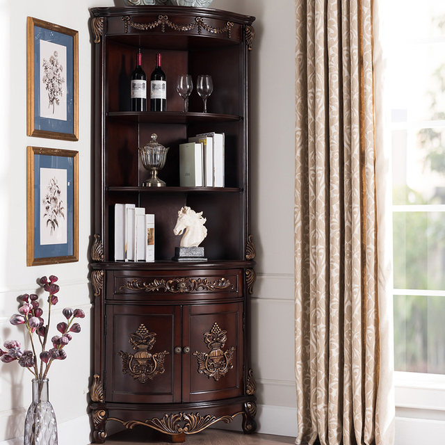 American style retro corner cabinet corner cabinet right angle cabinet ...
