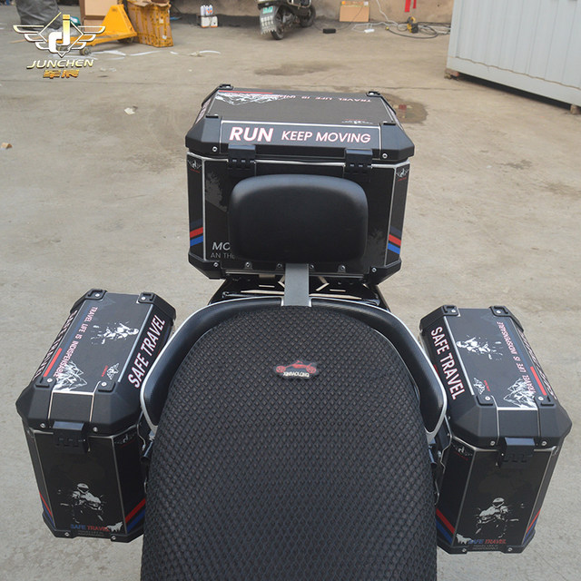 Universal aluminum alloy small side box for motorcycles, three boxes ...