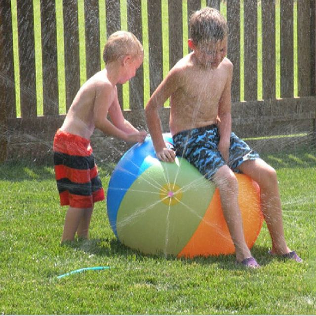 Water spray beach ball, children's play water polo, inflatable ball ...