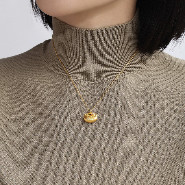 Ming brand jewelry ancient gold pendant, baby is safe and sound, full ...