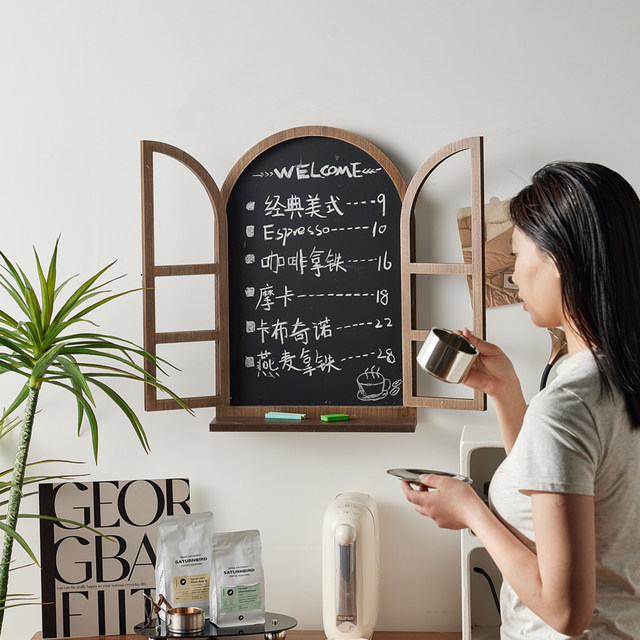 American country retro old fake window blackboard wall hanging storage ...