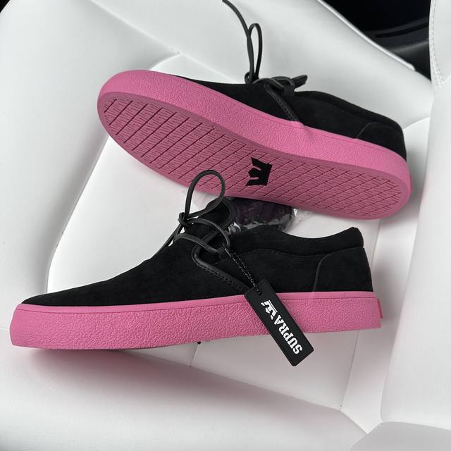 Supra Cuban collar n black pink low-top lazy man kicks men and women ...