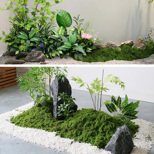 Simulated moss turf bionic artificial fake moss micro landscape layout ...