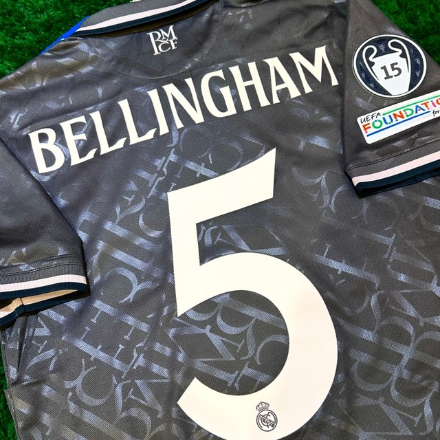 Adidas Adidas Real Madrid second away fan version breathable dark gray ...