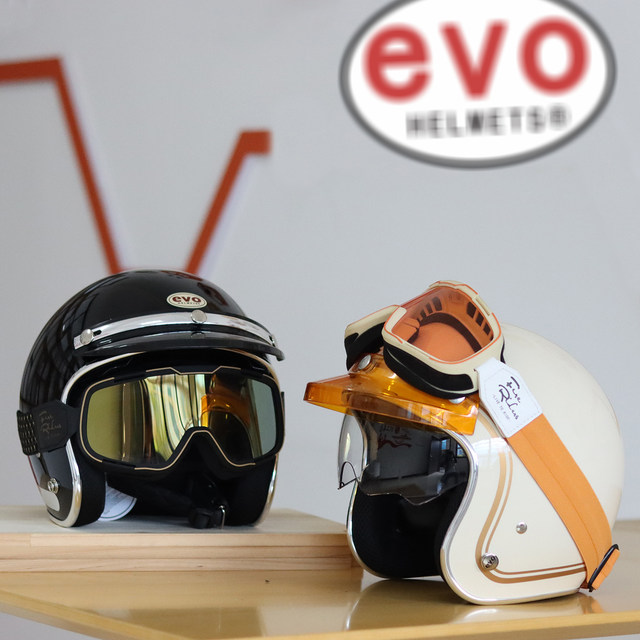 Taiwan evo retro motorcycle helmet electric car 43 helmet half helmet ...