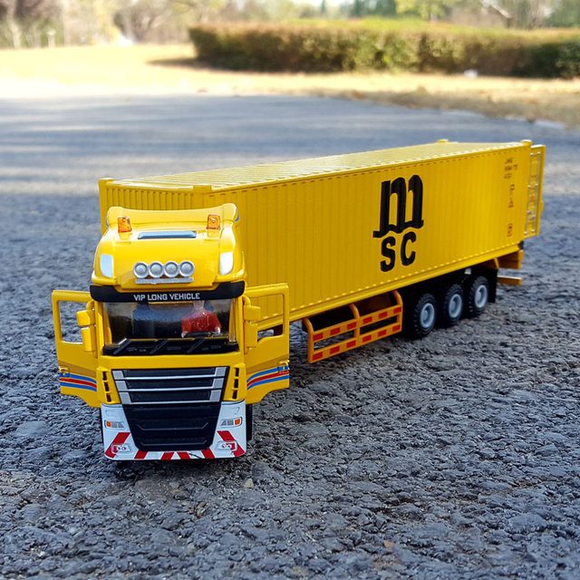 1:50 alloy engineering container transport vehicle model Logistics ...