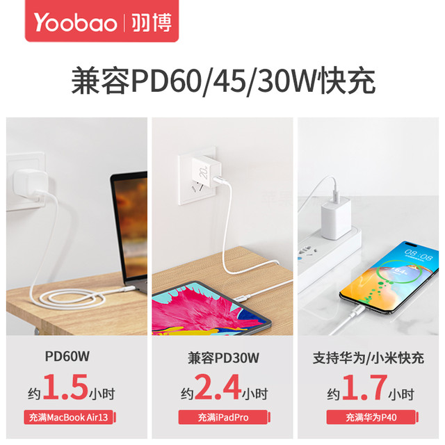 Yubo Type-C data cable public double-headed Typec charging cable ...