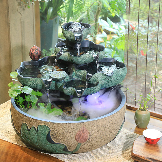 Creative fountain flowing water ornaments to attract wealth, feng shui ...