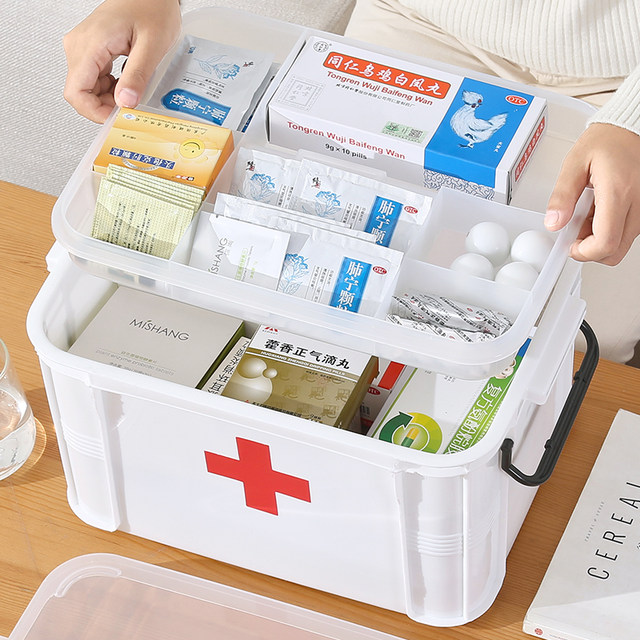 Family Pharmaceutical Box Household Small First -aid Medicine Medicine ...
