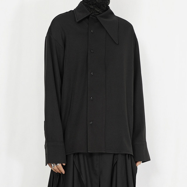 Original men's clothing Spring and Autumn 2025 new asymmetrical collar ...