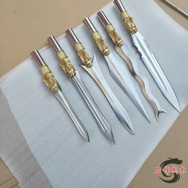 Stainless steel martial arts gun head snake spear gun swallow tail gun ...