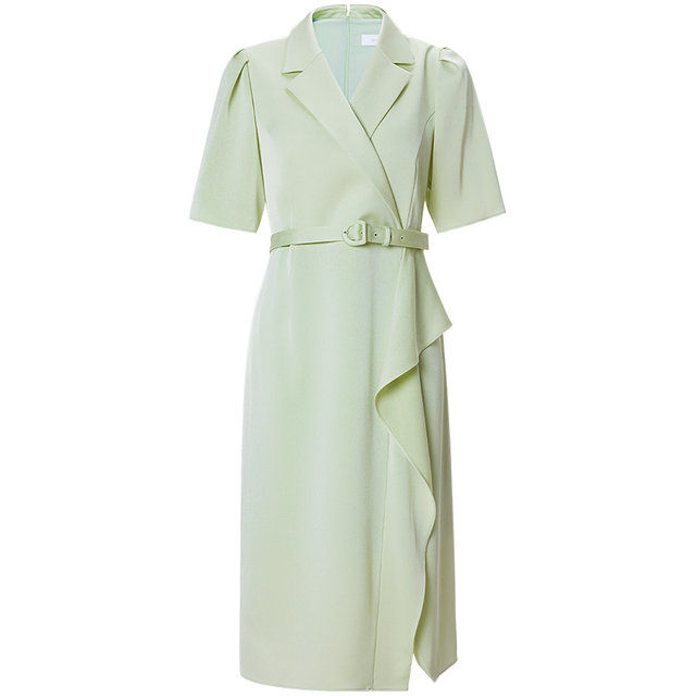 OBEG OBEG Acetate Satin Dress Summer Waist Suit Dress 50482501