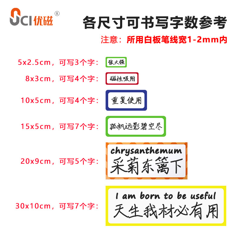 Magnetic Patch Rewritable Label - Whiteboard Sticker, Teaching Aids ...