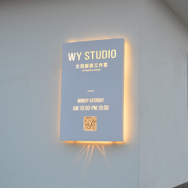 Creative hollow light box billboard display sign wrought iron outdoor ...