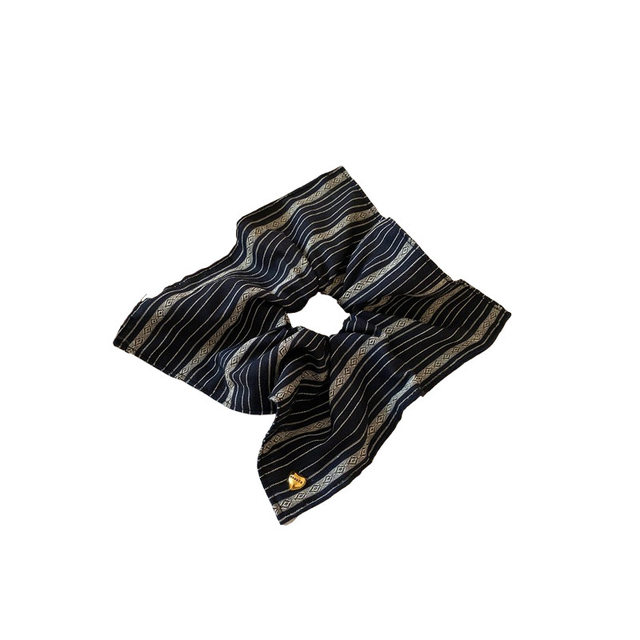 French retro striped square large intestine square scarf blogger same ...