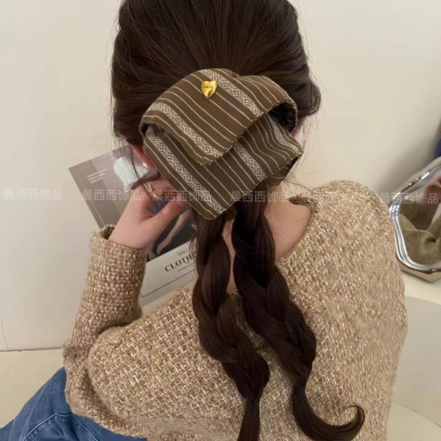 French retro striped square large intestine square scarf blogger same ...