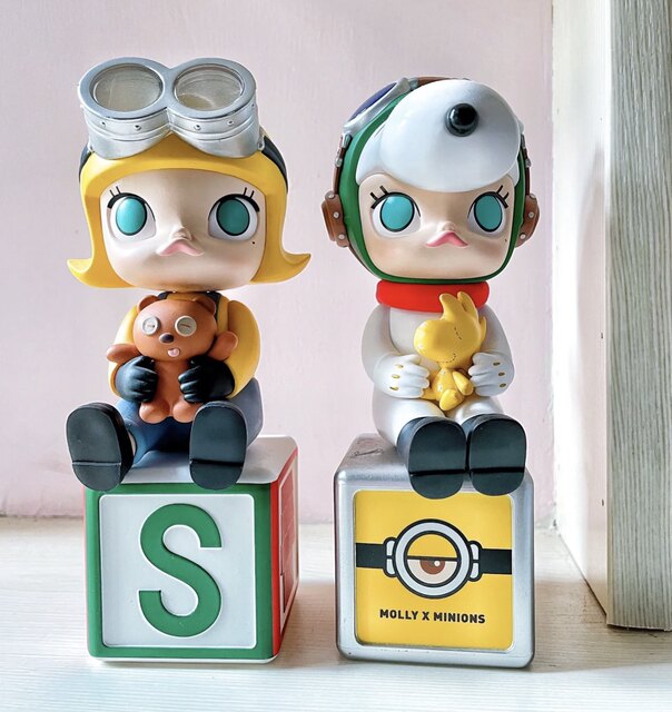 POPMART Molly Snoopy Minions hand-made ornaments doll creative joint design