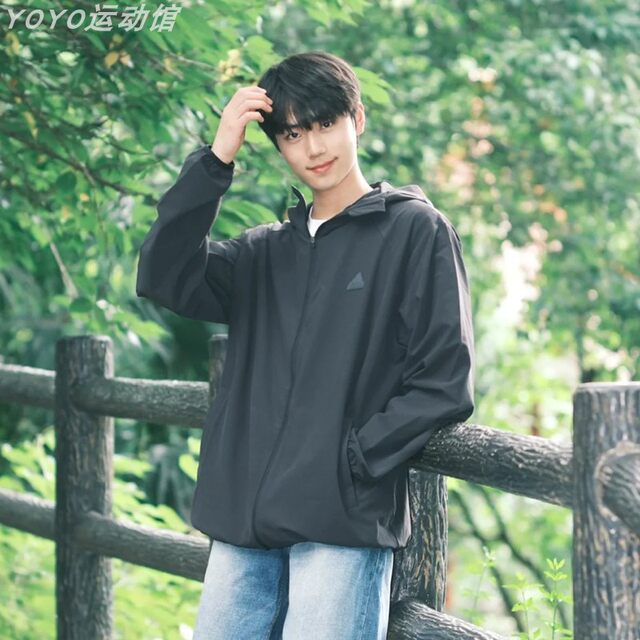 Adidas jacket men and women couples 2025 autumn cool windproof sun ...