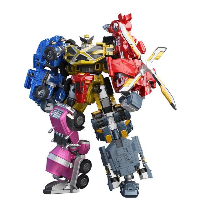 Five-dazzling Mini Agent Team X Thunder Mecha Transformation Robot Toy ...