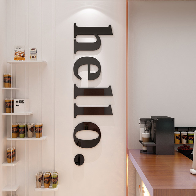 Milk tea shop wall decorative ornaments Creative net red arrangement ...