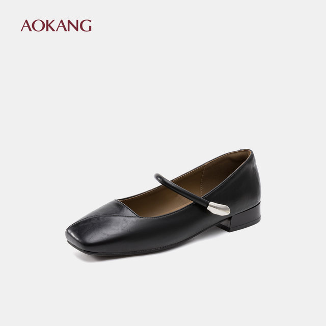 Aokang Women's Shoes 2026 Spring New Mary Jane Shoes Strap Single Shoes ...