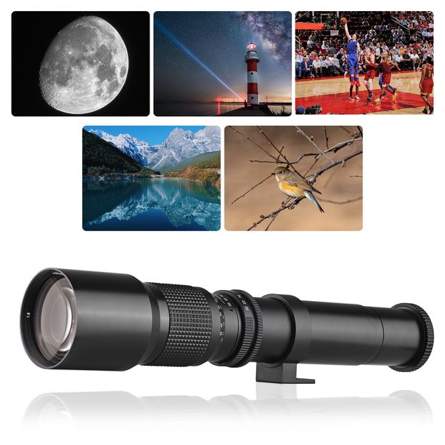 500mm F8.0 large aperture long fixed focus lens SLR mirrorless camera ...