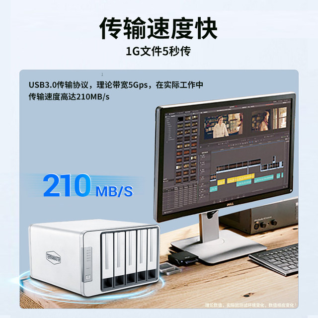 TerraMaster 2.5-inch/3.5-inch multi-bay hard disk cabinet raid disk ...