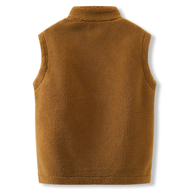 Plus size plus size men's fleece vest extra large fat guy loose stand ...